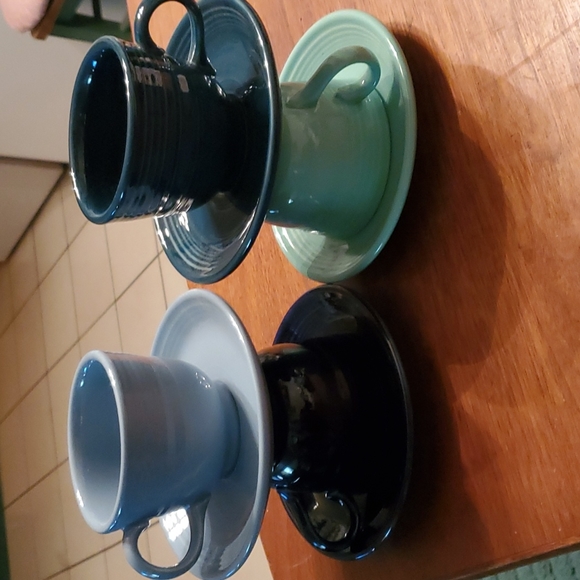 Fiestaware | Kitchen | Fiesta Cup And Saucer Sets | Poshmark